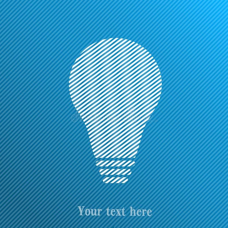 Light bulb paper. stock vector. Illustration of electric - 90302891