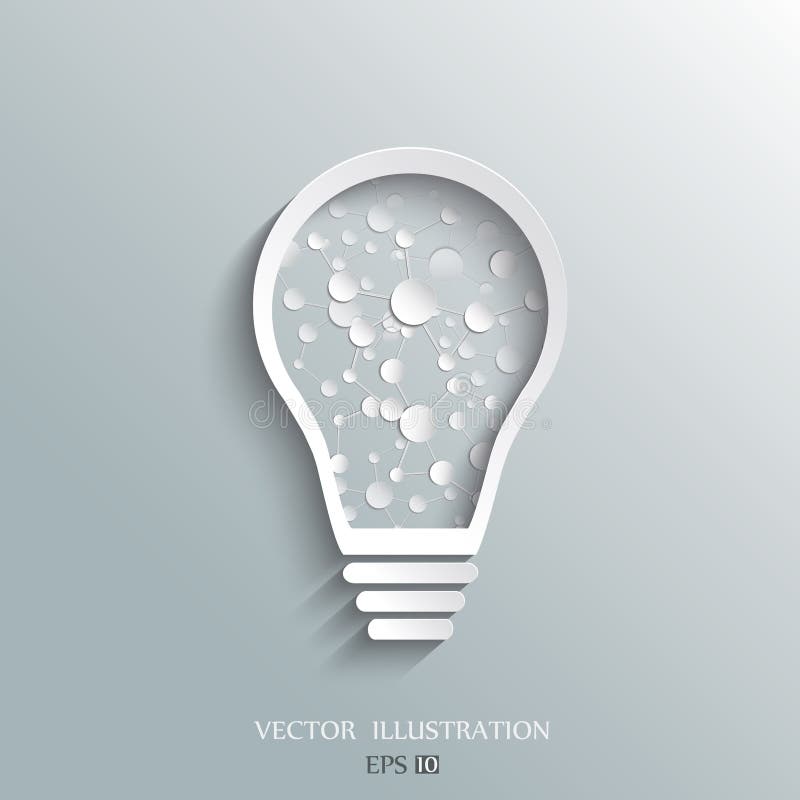 Light bulb paper. stock vector. Illustration of concept - 90304596