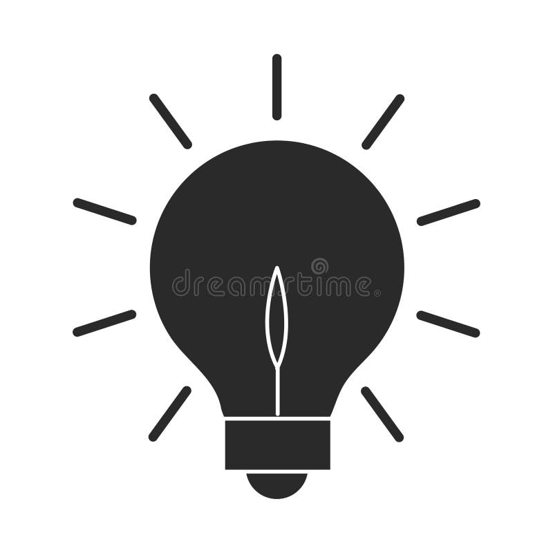 Light bulb pictogram stock vector. Illustration of power - 227917166