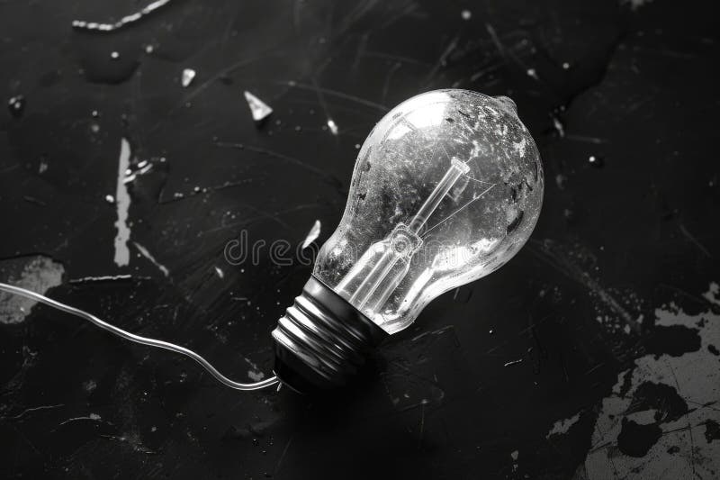 A Light Bulb Placed on a Table. Can Be Used To Represent Creativity ...