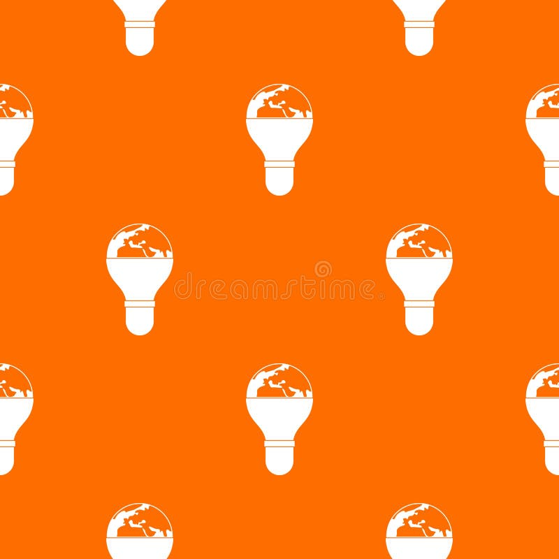 Light Bulb and Planet Earth Pattern Seamless Stock Vector ...