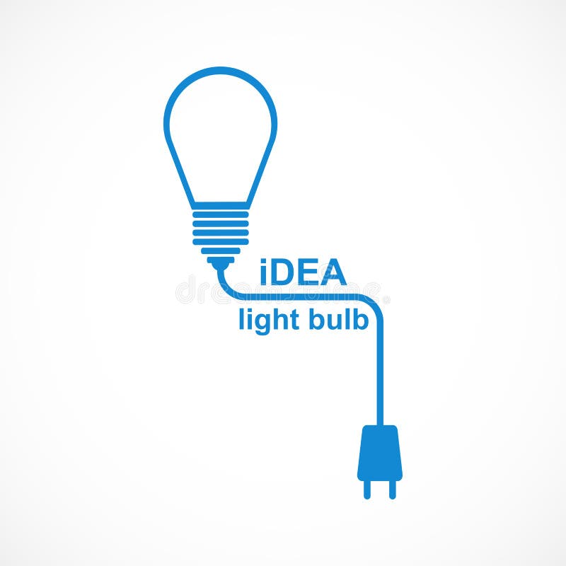 Light Bulb and Plug Concept. Stock Vector - Illustration of hardware ...