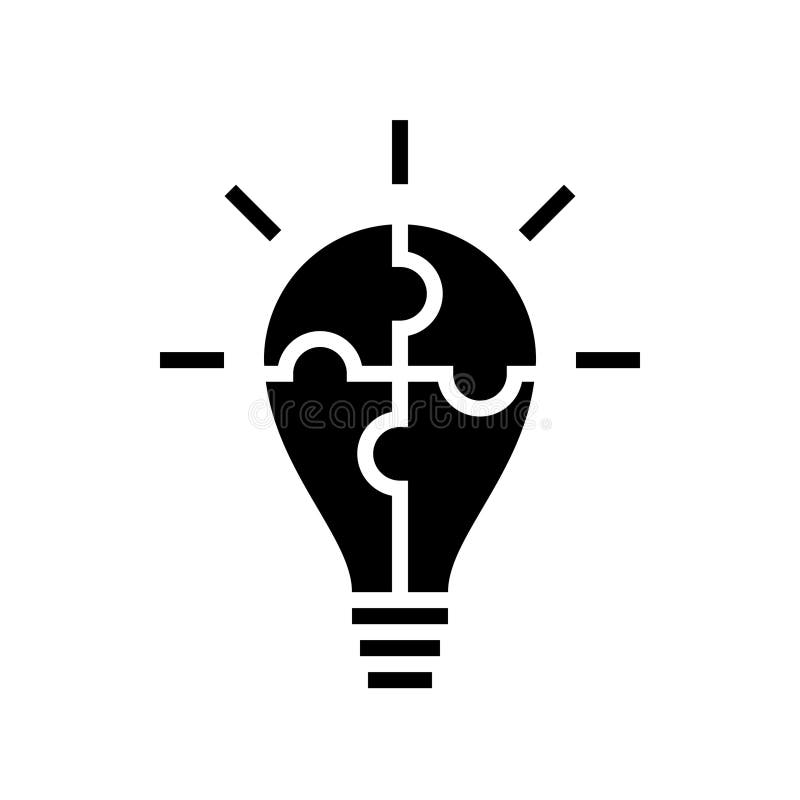 Light Bulb Puzzle and Symbol Vector. Vector Illustration Stock Vector ...