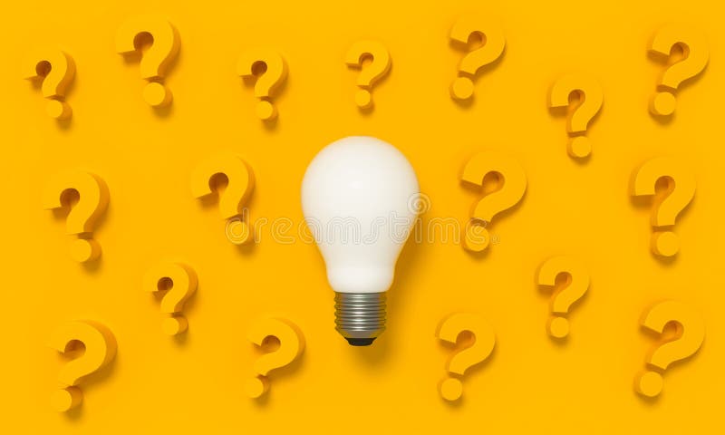 Yellow Question Mark Bulb Stock Illustrations – 281 Yellow Question ...