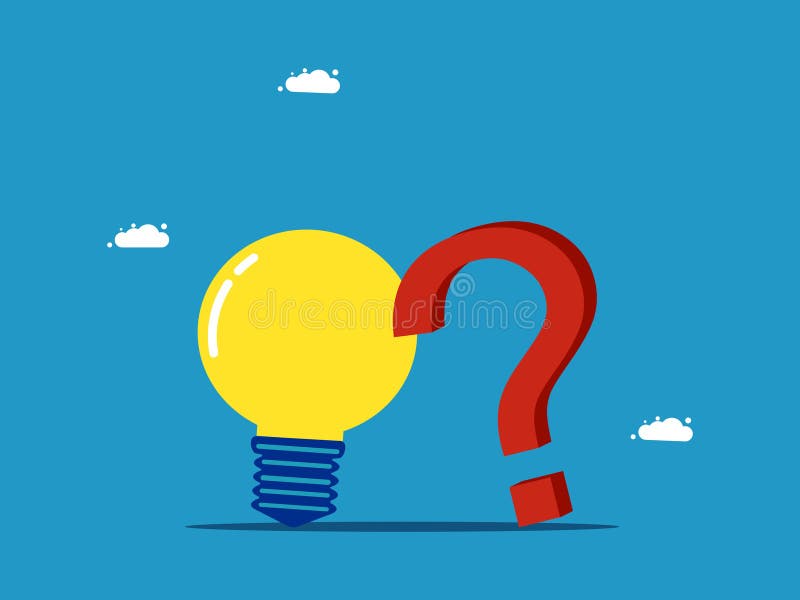 Cartoon Light Bulb Question Mark Stock Illustrations – 796 Cartoon ...