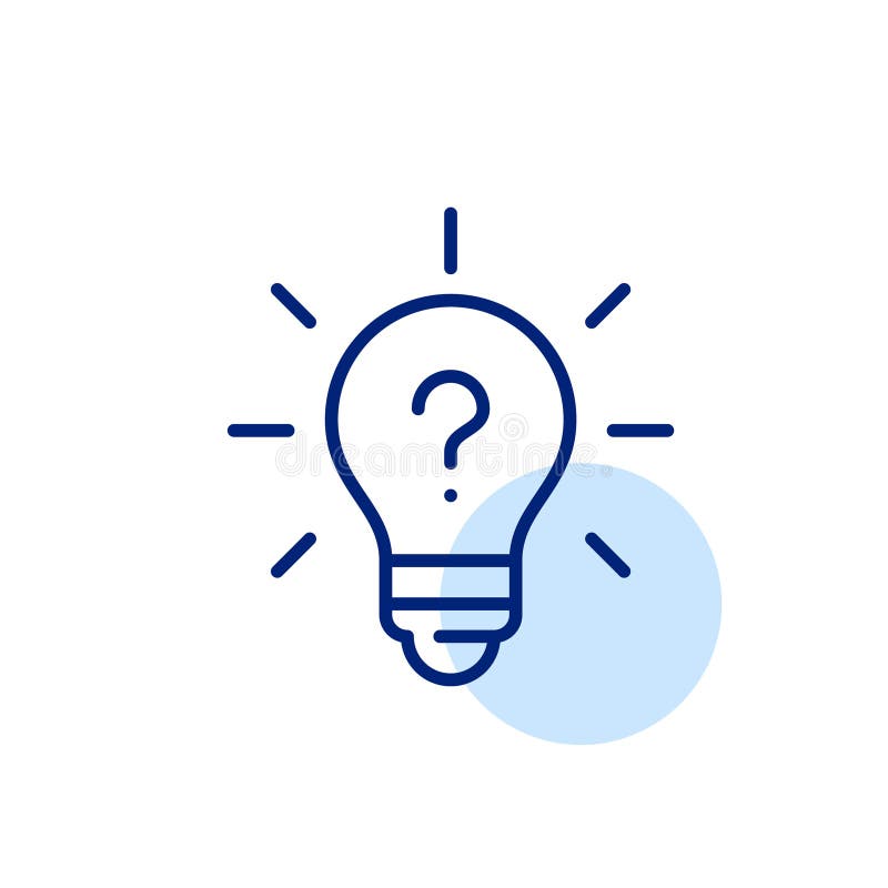 Light Bulb and Question Mark. Idea Generation and Creativity. Pixel ...