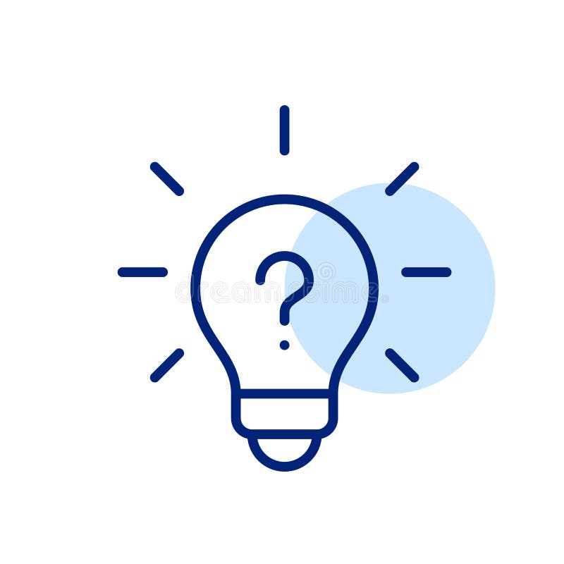 Light Bulb with Question Mark. Idea Generation, Seeking Solutions and ...