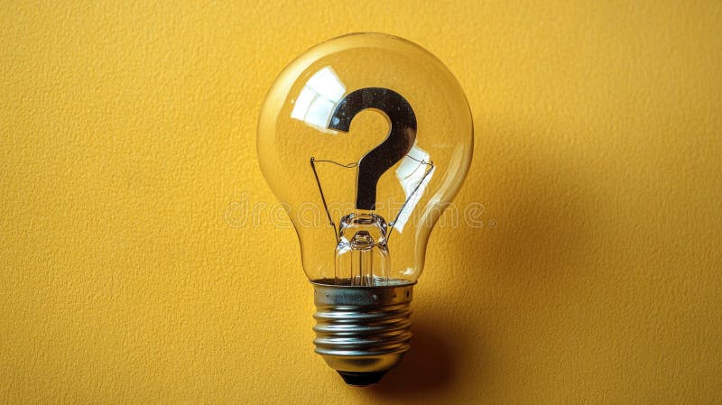 A Light Bulb with a Question Mark on it, Perfect for Illustrations and ...