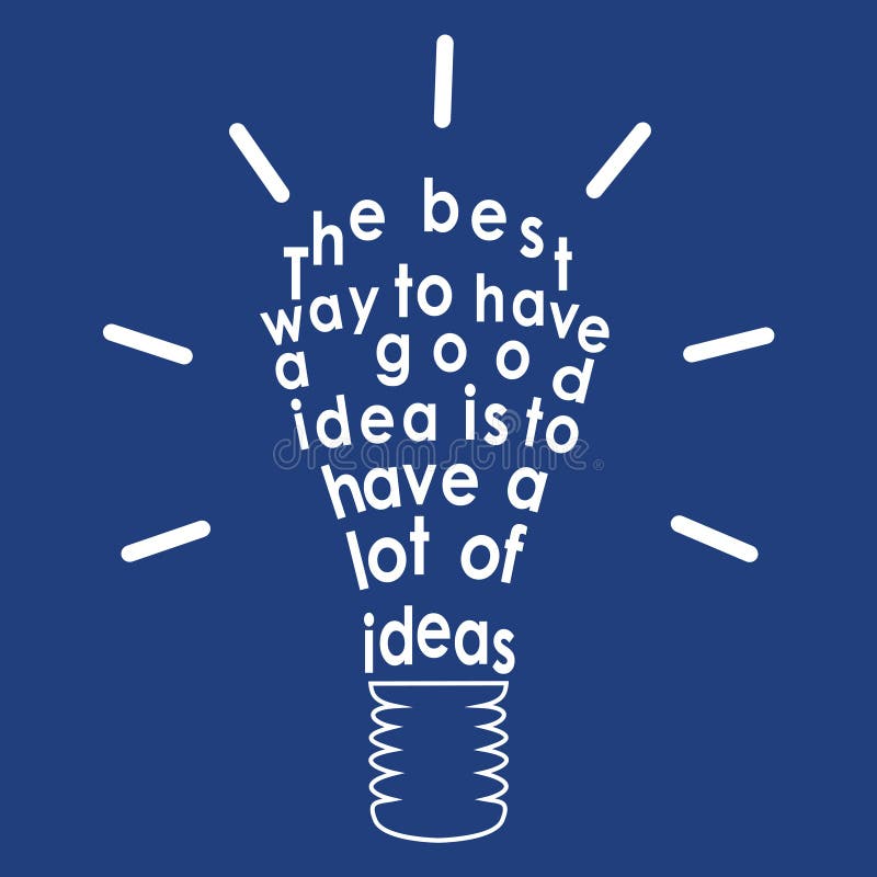 Light Bulb with a Quote. Vector Stock Vector - Illustration of bulb ...