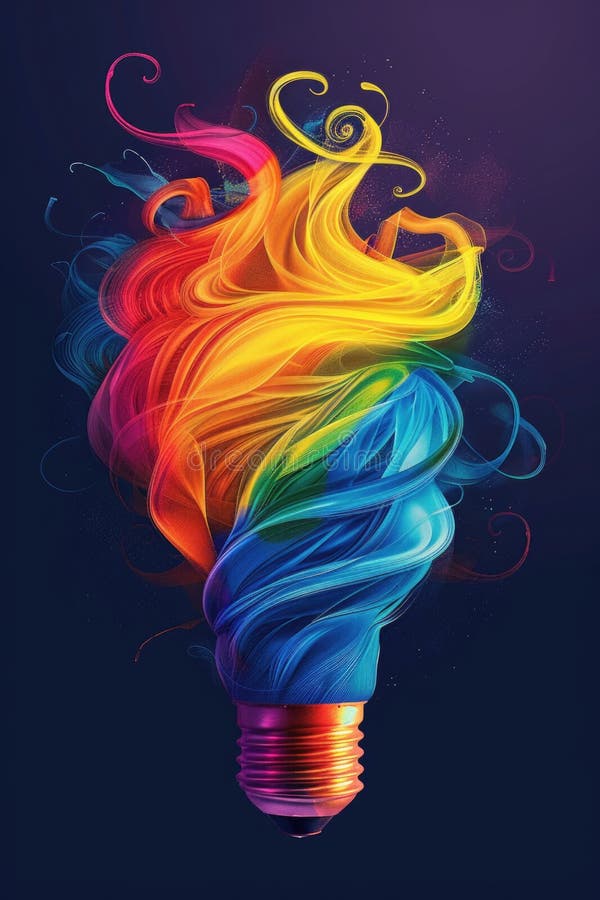 176 Rainbow Light Bulb Illustration Stock Photos - Free & Royalty-Free ...