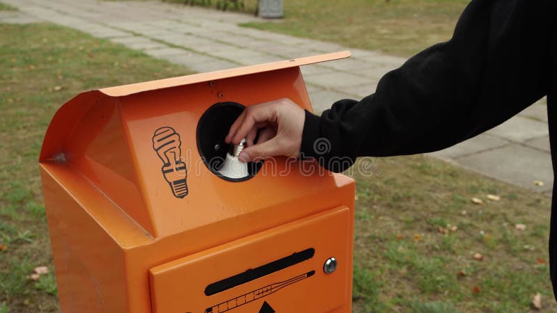Light Bulb Recycling Disposal and Utilization. the Old Light Bulb is ...