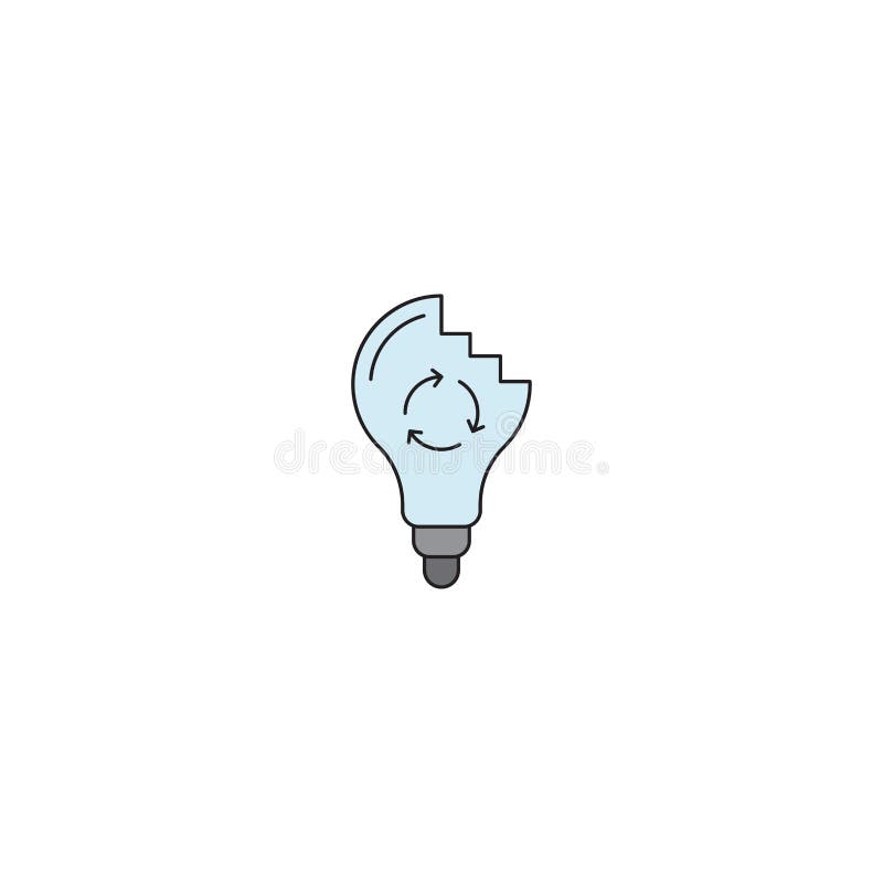 Light Bulb Recycling Vector Icon Symbol Isolated on White Background ...