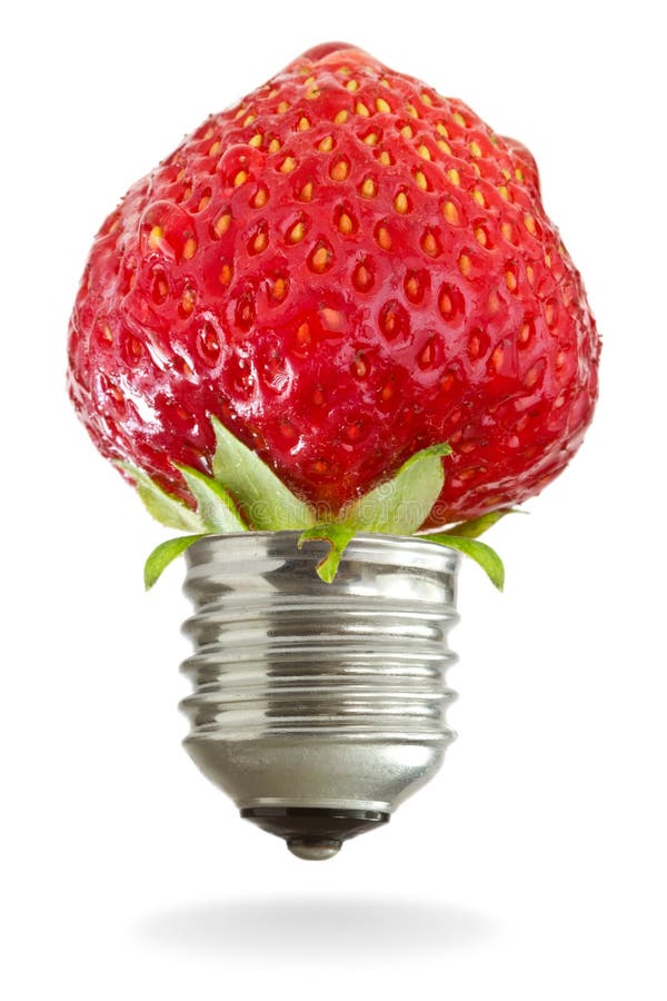 Lightbulb Apple stock photo. Image of solutions, healthy - 12495728