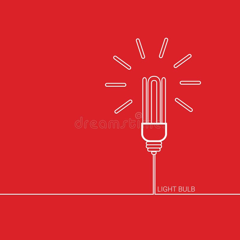 Light bulb red vector stock vector. Illustration of sign - 60866951