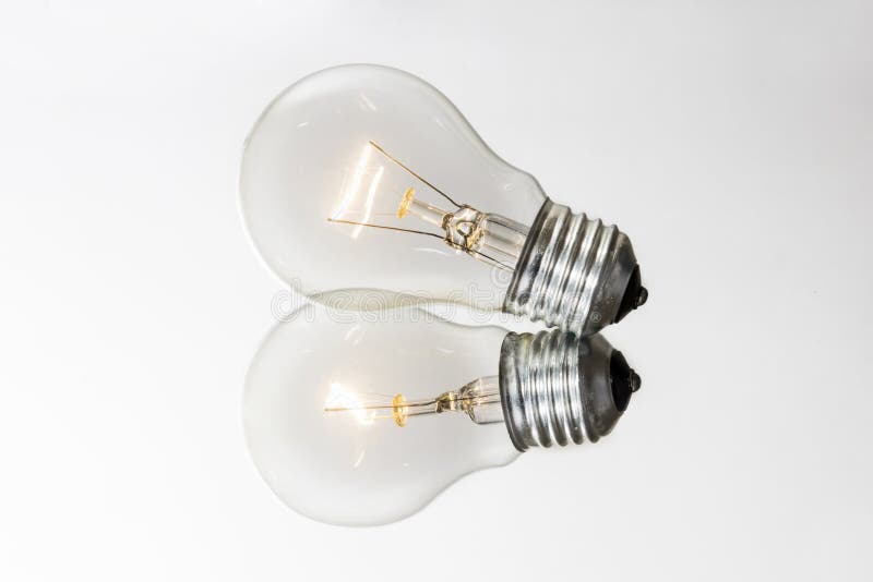 Bulb with Reflection and Drops on Glass Stock Photo - Image of lighting ...