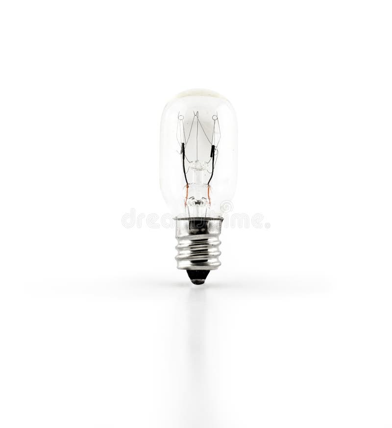 Light Bulb and Reflection on White Background Stock Image - Image of ...