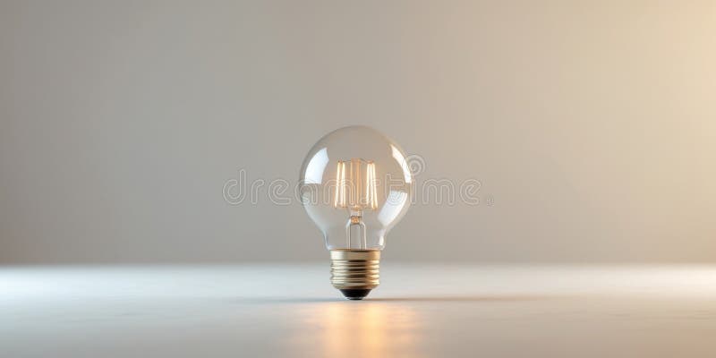 Light Bulb Represents the Emission of Visible Light Stock Image - Image ...