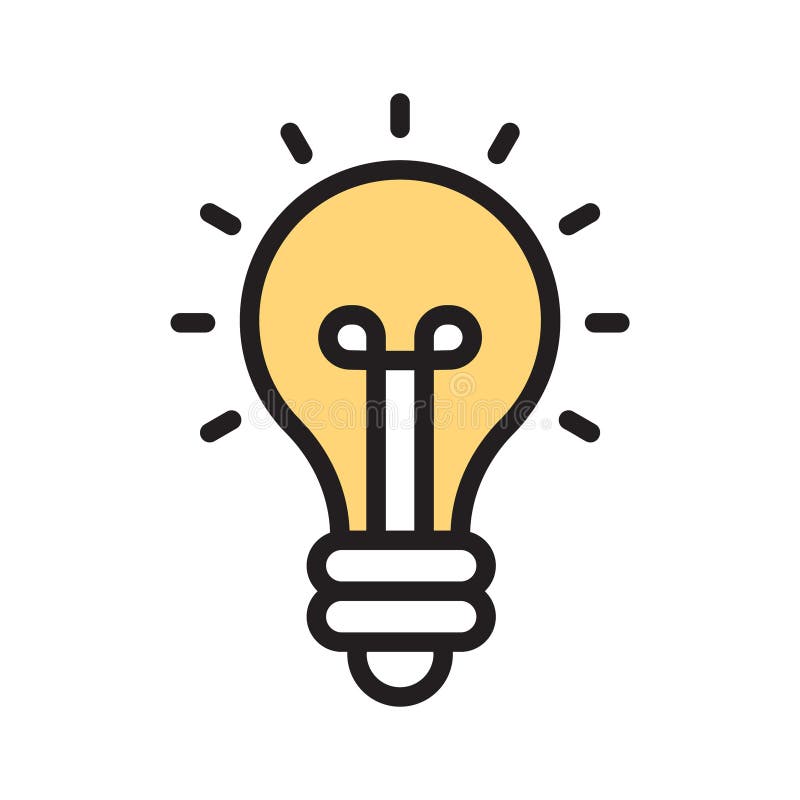 A Light Bulb Represents an Icon of Idea for Creative Use Stock Vector ...