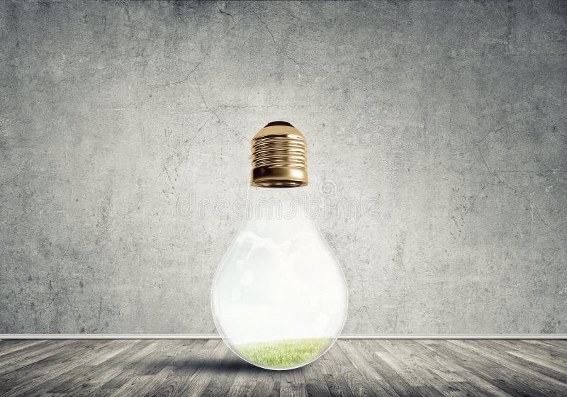 Light bulb in room stock image. Image of household, bright - 79062335