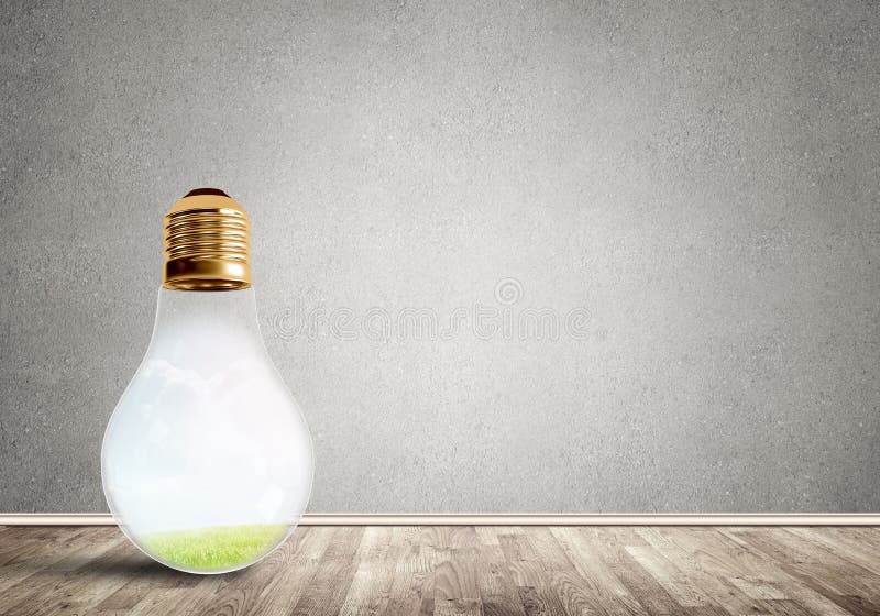 Light bulb in room stock image. Image of lamp, floor - 93702235