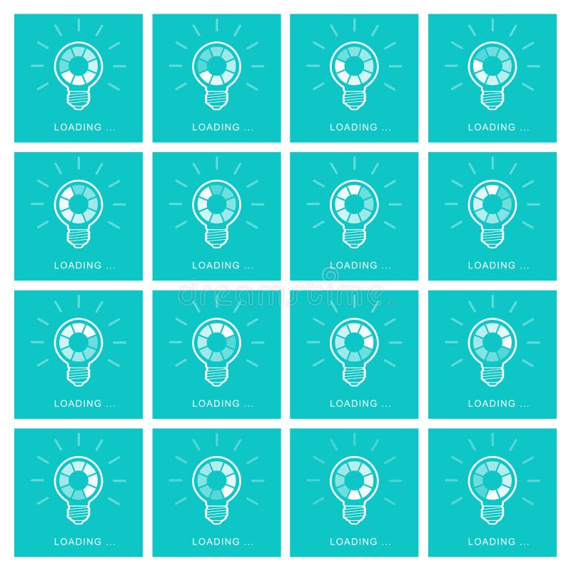 Light Bulb Shining Outline Animation Sprite Sheet Stock Vector ...