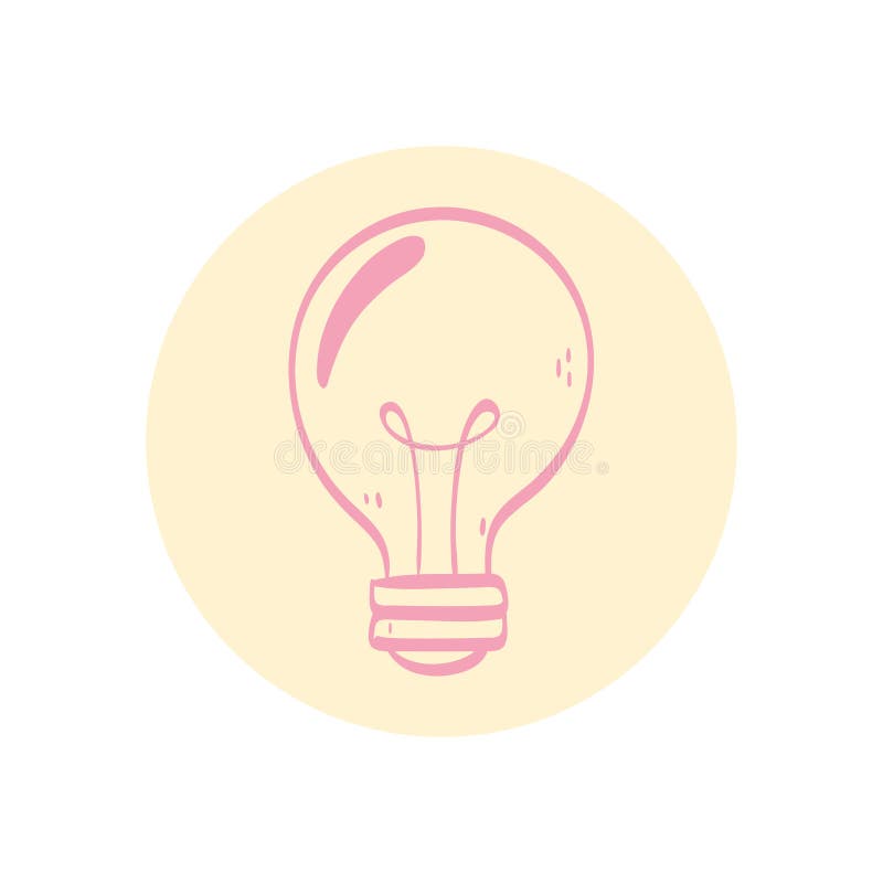 Light bulb round icon stock vector. Illustration of round - 230923761
