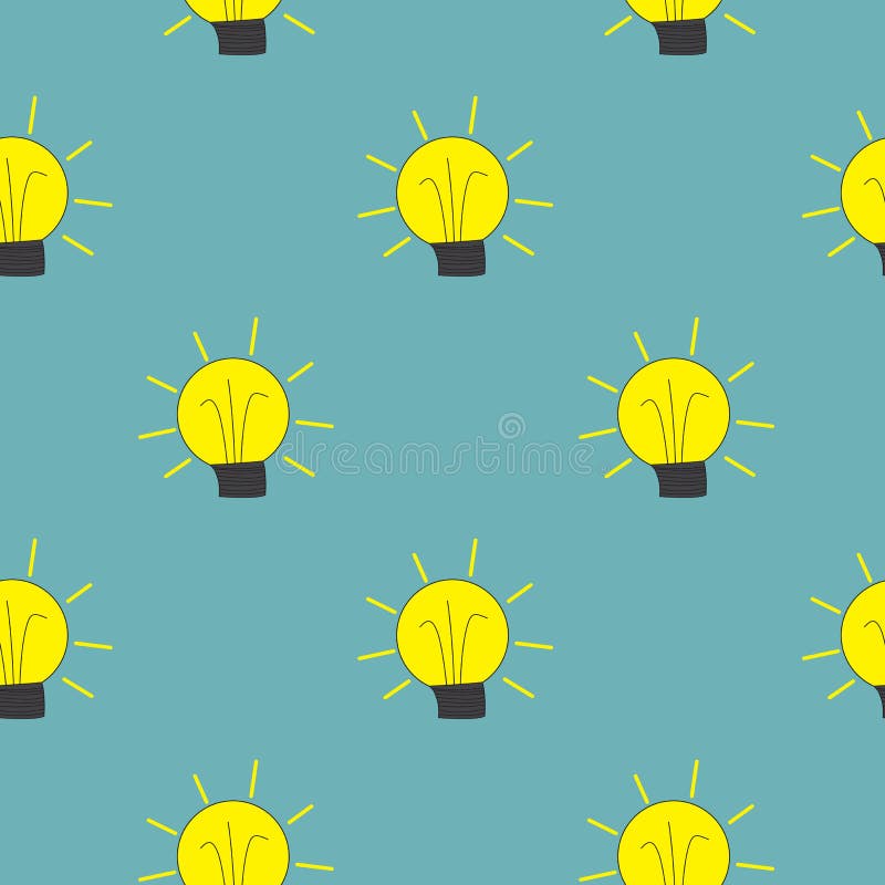 Light Bulb Seamless Pattern Background Vector Illustration Stock ...