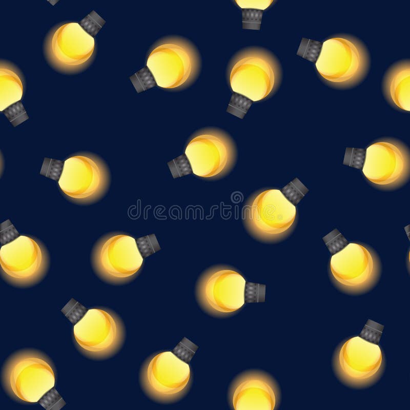 Light Bulb Seamless Pattern Background. Vector Illustration Stock ...