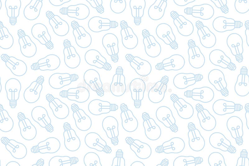 Light Bulb Seamless Pattern Stock Vector - Illustration of concept ...