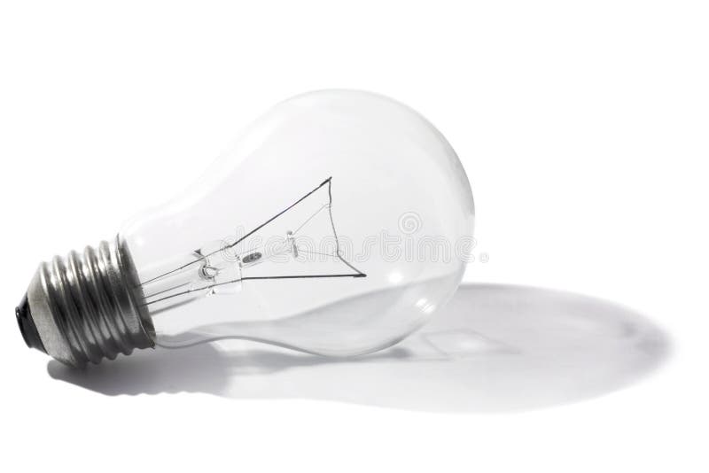 Light bulb with shadow stock image. Image of reflection - 16398183