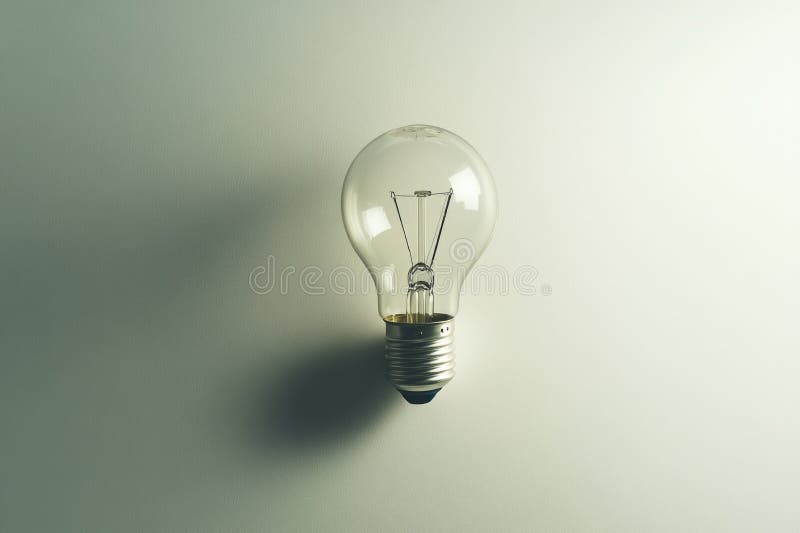 Light Bulb with Shadow stock image. Image of interior - 374774647