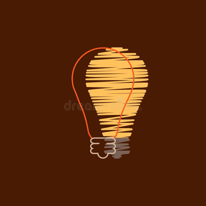 Light Bulb Shape As Inspiration Concept. Flat Style. Stock Vector ...