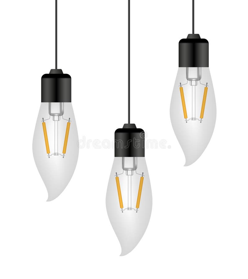 Light Bulb in the Shape of a Drop. Led Light Bulb Stock Vector ...