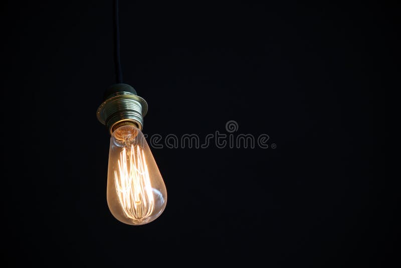 Light bulb shines stock image. Image of bright, glass - 61673941