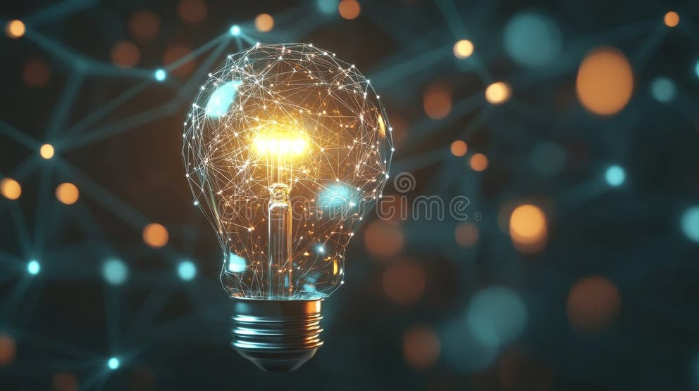 A Light Bulb that Shines and Has Digital Circuits Embodies the Blend of ...