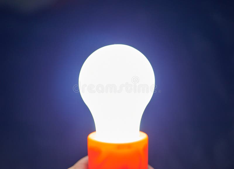 Light Bulb Shines with White Light Stock Image - Image of concept ...