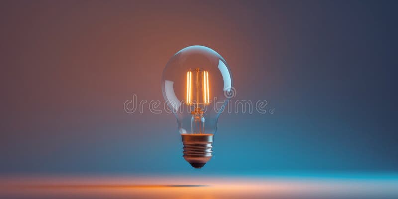 Light Bulb Shining Colorful Background Representing Creativity ...
