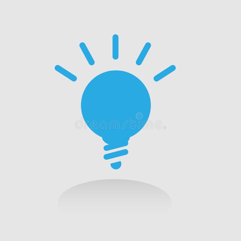 Light Bulb Silhouette Icon, Symbol of Idea and Technology Stock Vector ...