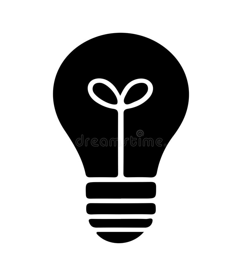 Light Bulb Silhouette Vector Image Stock Vector - Illustration of ...