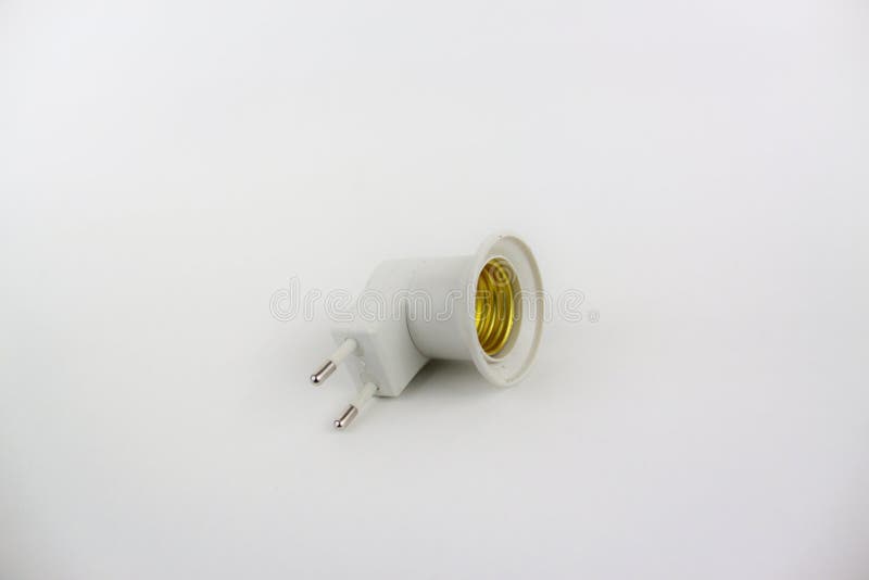 Light Bulb Socket Isolated on White Background Stock Photo - Image of ...