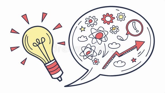 Light Bulb Speech Bubble, Idea Sharing Icon Vector Design Generative AI ...