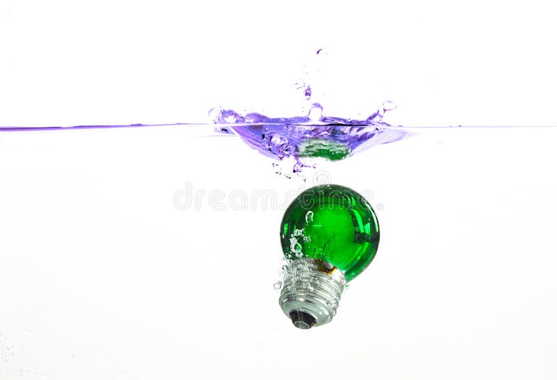 Light bulb splash stock photo. Image of abstract, water - 18363062