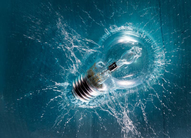 Light bulb splash stock image. Image of equipment, power - 65885725
