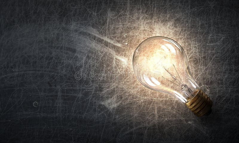 Light Bulb on Stone Surface Stock Image - Image of electric, stone ...