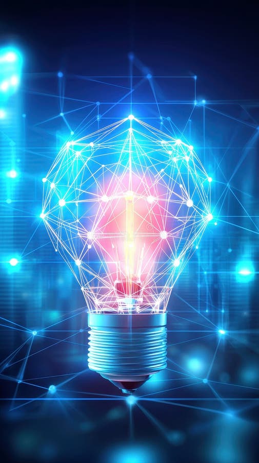 A Light Bulb Surrounded by a Network of Lines Representing Crypto ...