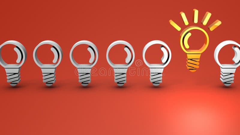 Light Bulb Symbol. the Correct Answer among Many Answers. Inspiration ...