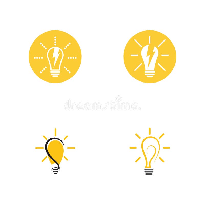 Light bulb symbol icon stock vector. Illustration of design - 220291618