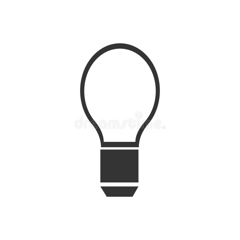 Light bulb symbol icon stock vector. Illustration of style - 152983956