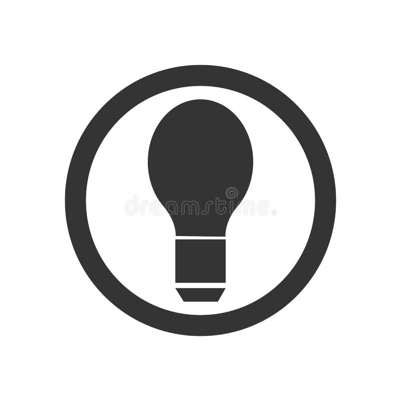 Light bulb symbol icon stock vector. Illustration of bright - 152991835