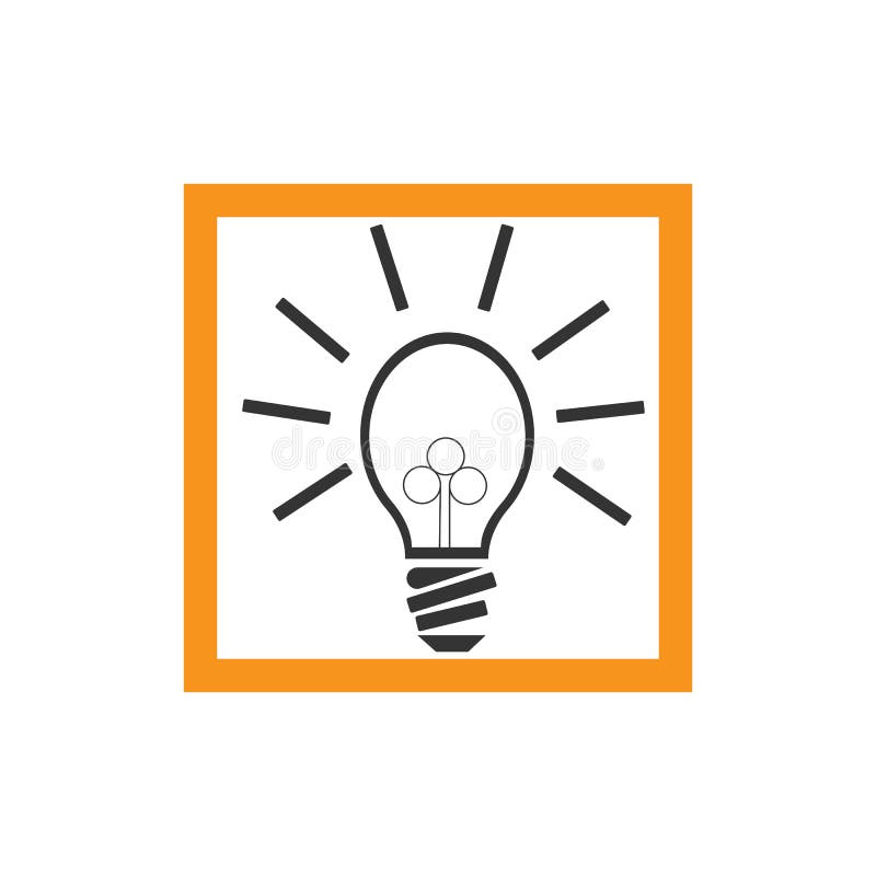 Light bulb symbol icon stock vector. Illustration of symbol - 153038276